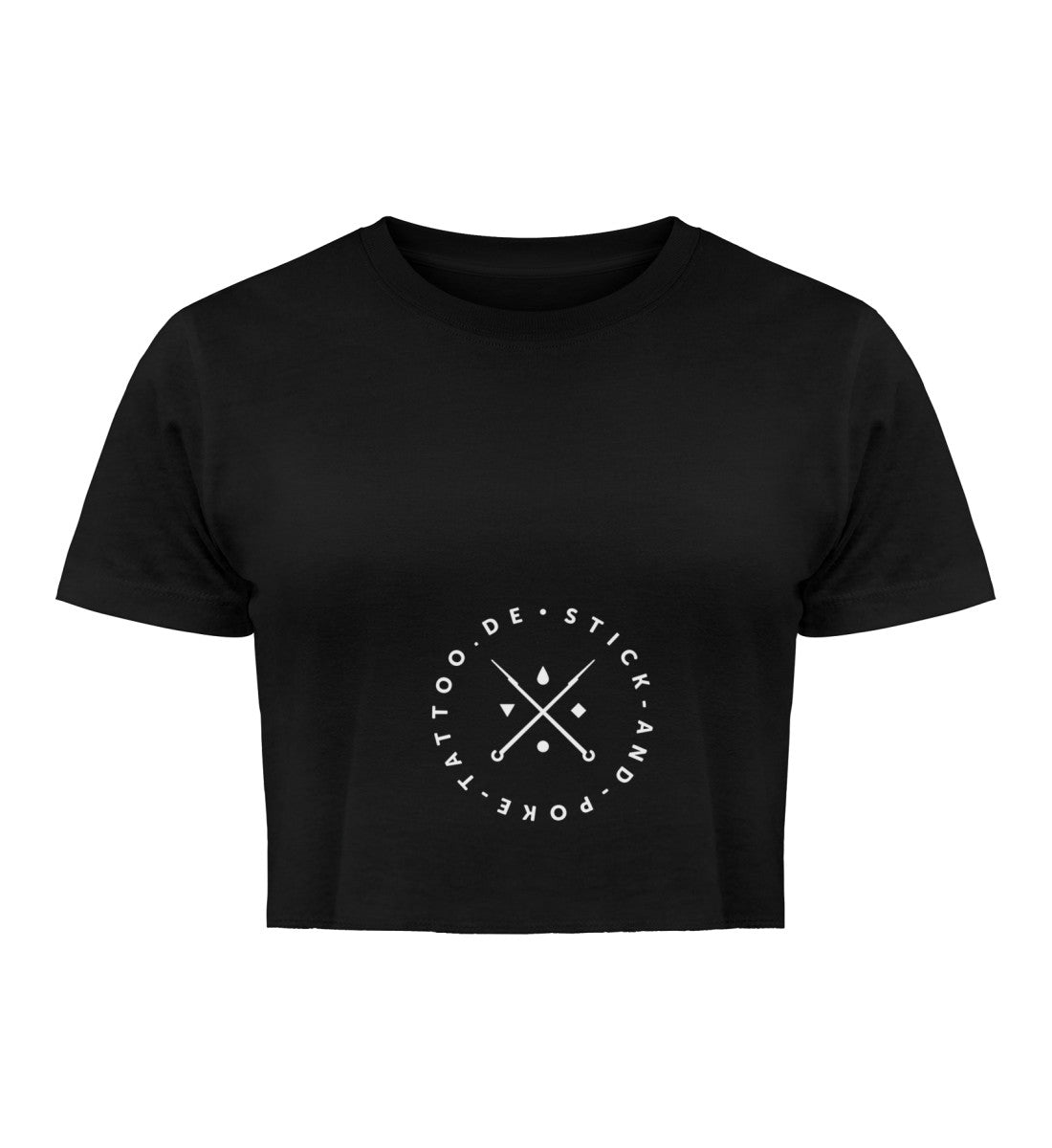 Stick and Poke Crop Top I Black | Ladies Organic Crop Top ...